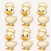 Farm Animal Crested Duck Clipart Bundle 6 PNG Cartoon Duck Files Cute ...