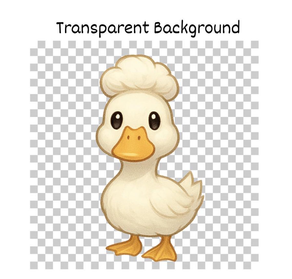 Farm Animal Crested Duck Clipart Bundle 6 PNG Cartoon Duck Files Cute ...