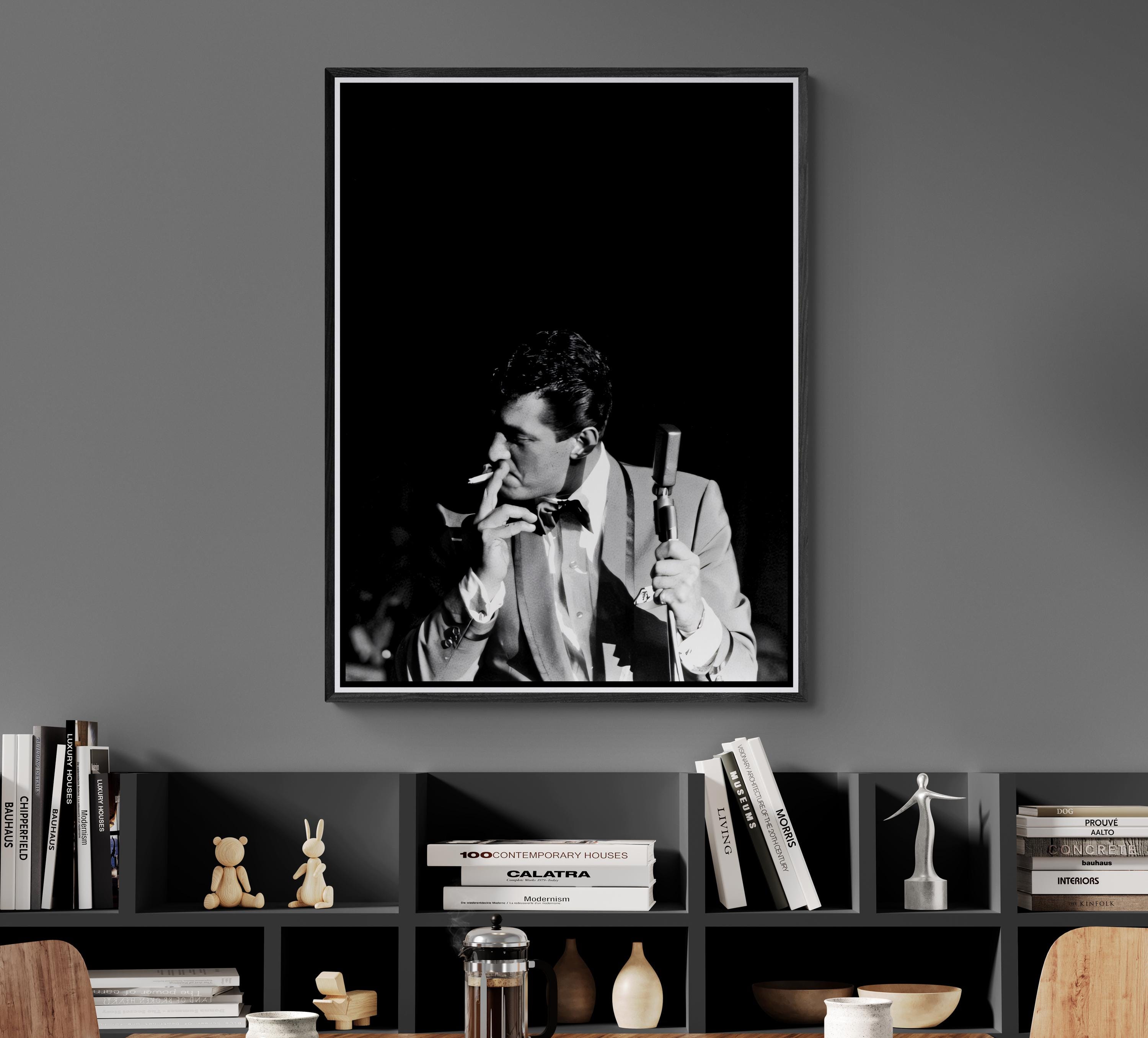 Dean Martin Poster, Dean Martin, Minimalist, Black and White, Vintage ...