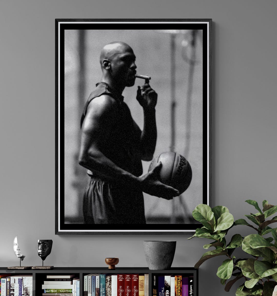 Michael Jordan, Michael Jordan Print, Black and White, NBA, Sports ...