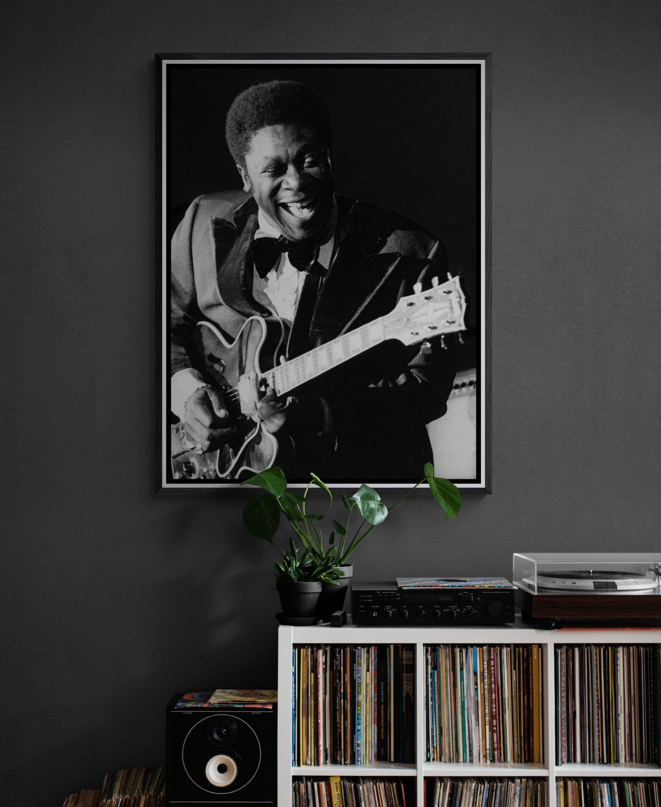 B.B. King, King of Blues, B.B King Poster, Black and White, Blues ...
