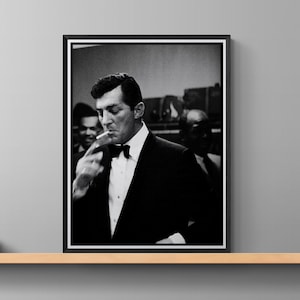 Dean Martin Poster, Black and White, Minimalist Poster, Vintage Decor ...