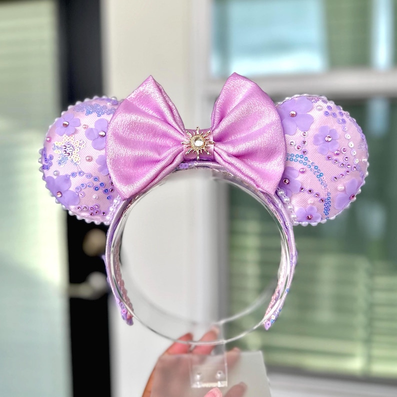 Rapunzel Mickey Ears, Custom Tangled Minnie Mouse Ears for Women and ...