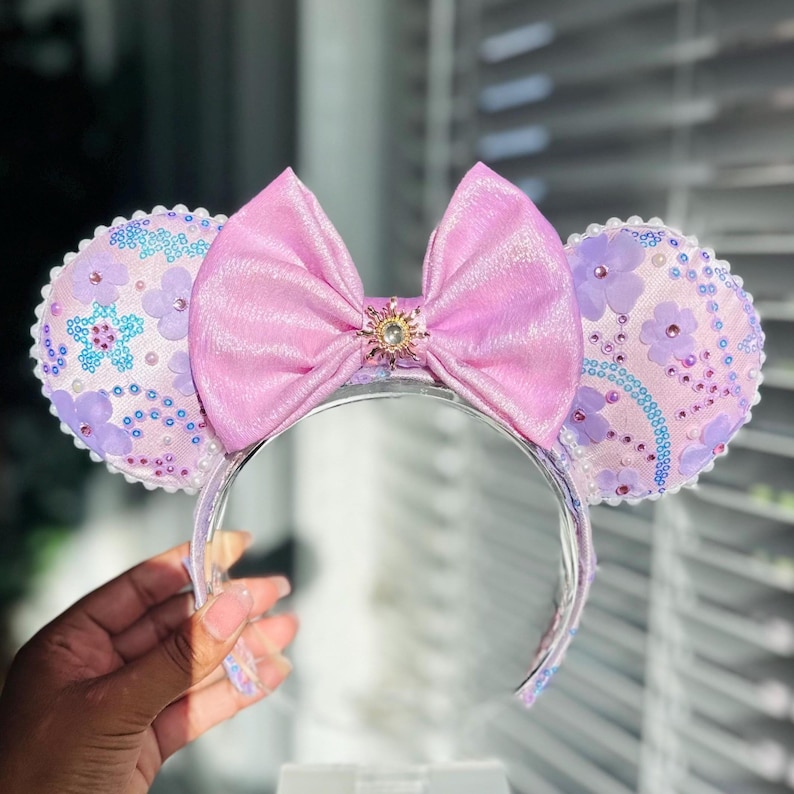 Rapunzel Mickey Ears, Custom Tangled Minnie Mouse Ears for Women and ...