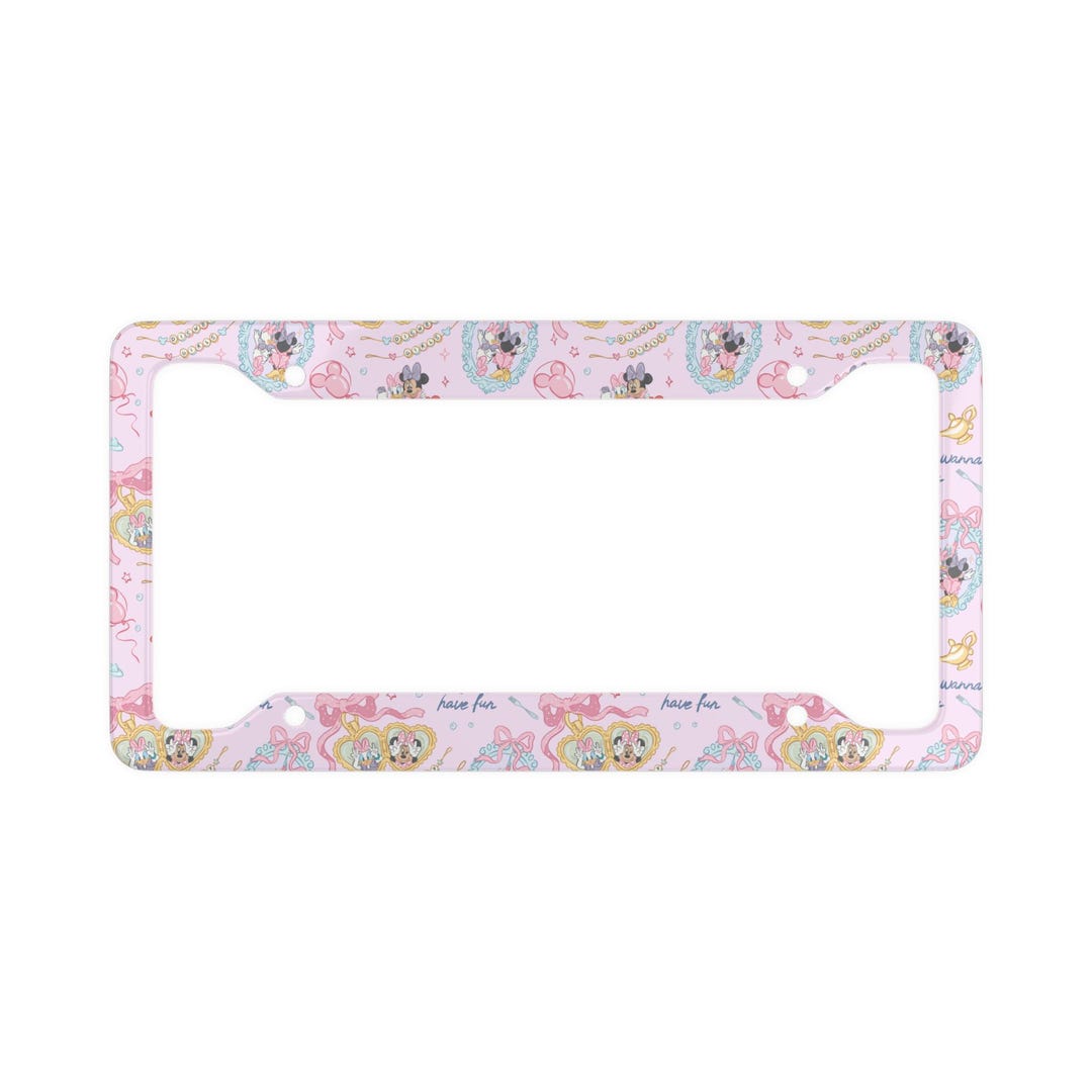 Minnie Mouse Metal License Plate Frame, Disney Car Decor, Gift for ...