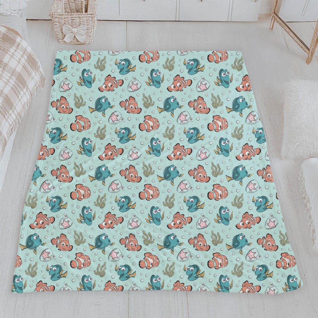 Finding Nemo Sherpa Blanket, Finding Dory Plush Blanket, Baby Shower ...