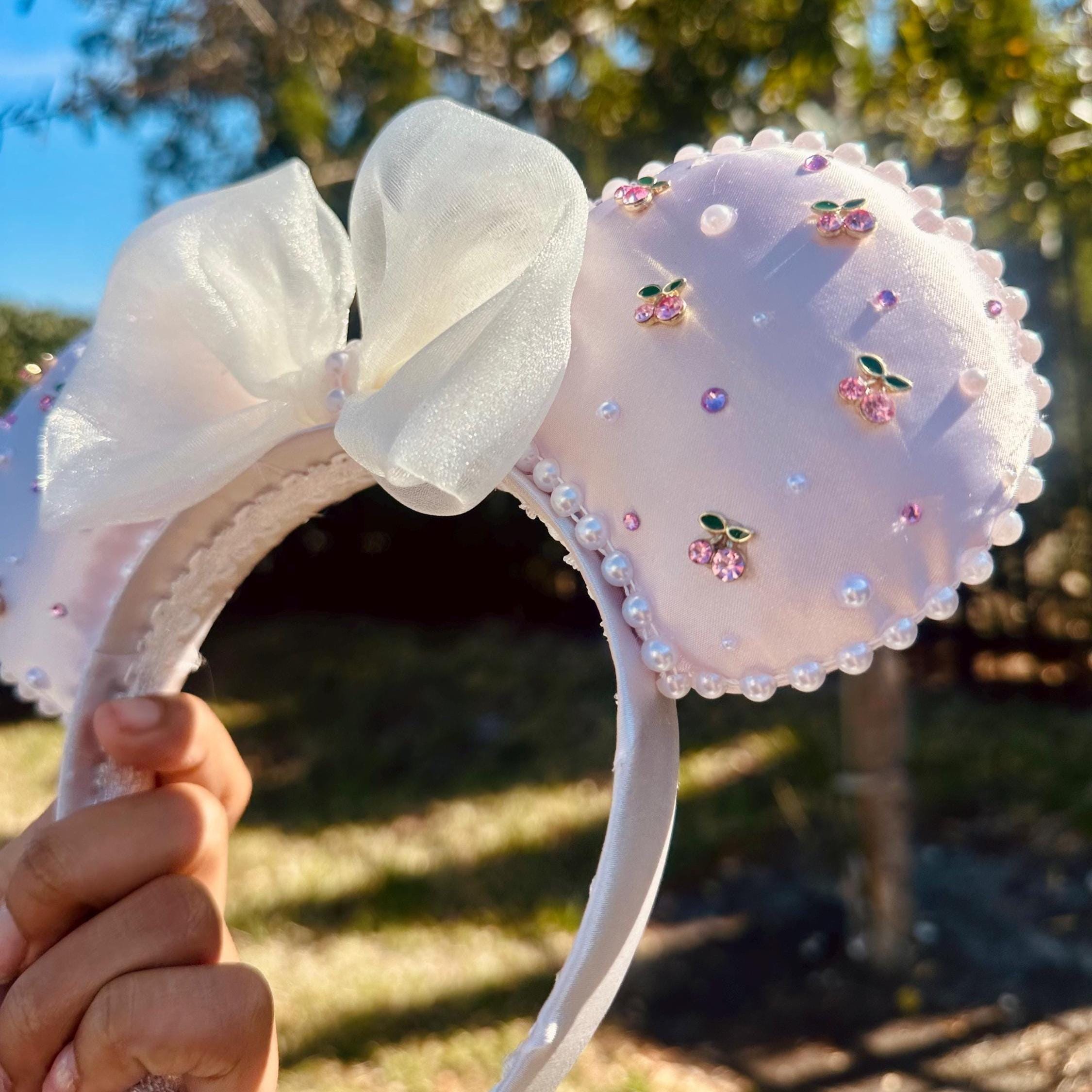 Rhinestone Cherry Mickey Ears, Disney Mouse Ear, Disney Princess Ears ...