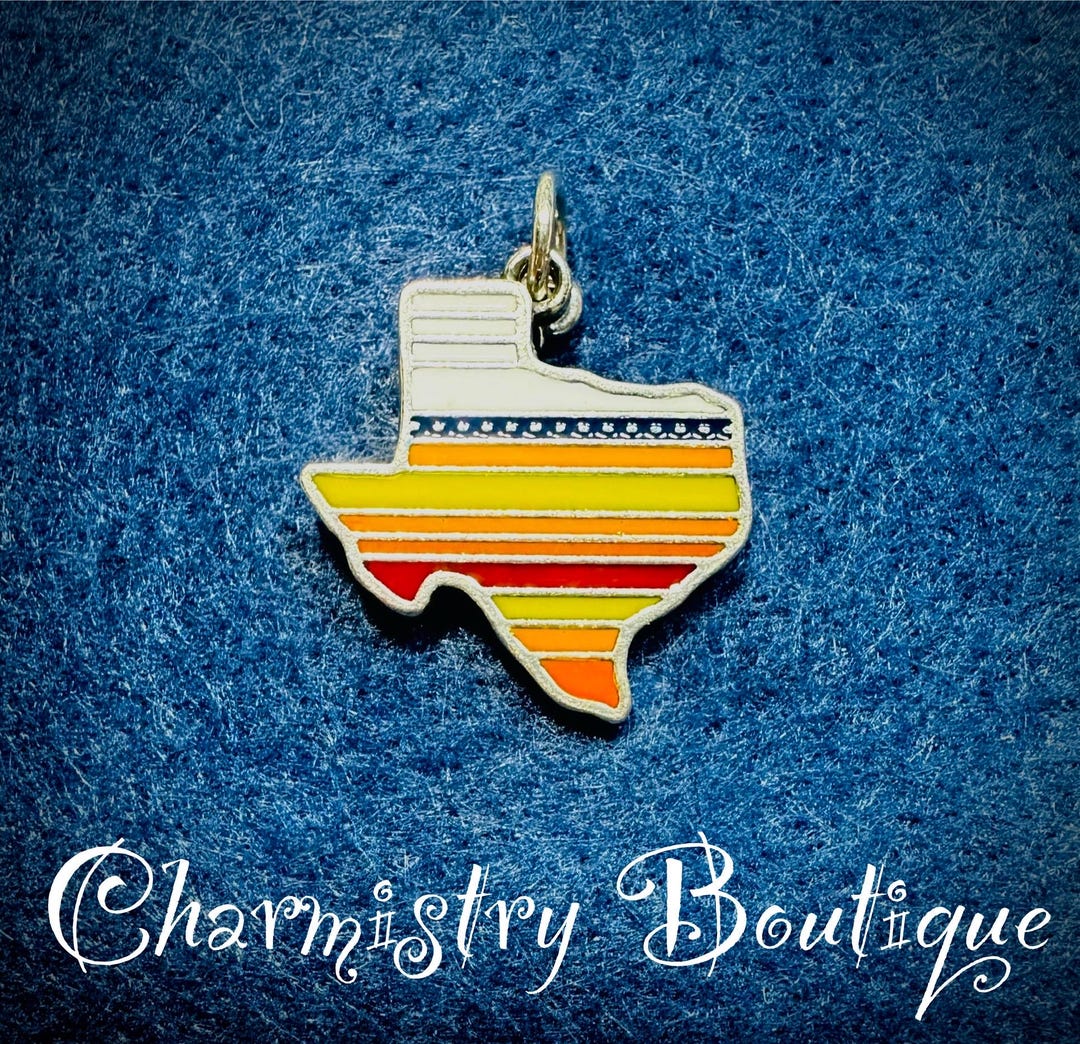 Sterling Silver Houston Astros Tequila Sunrise Texas Charm - Etsy
