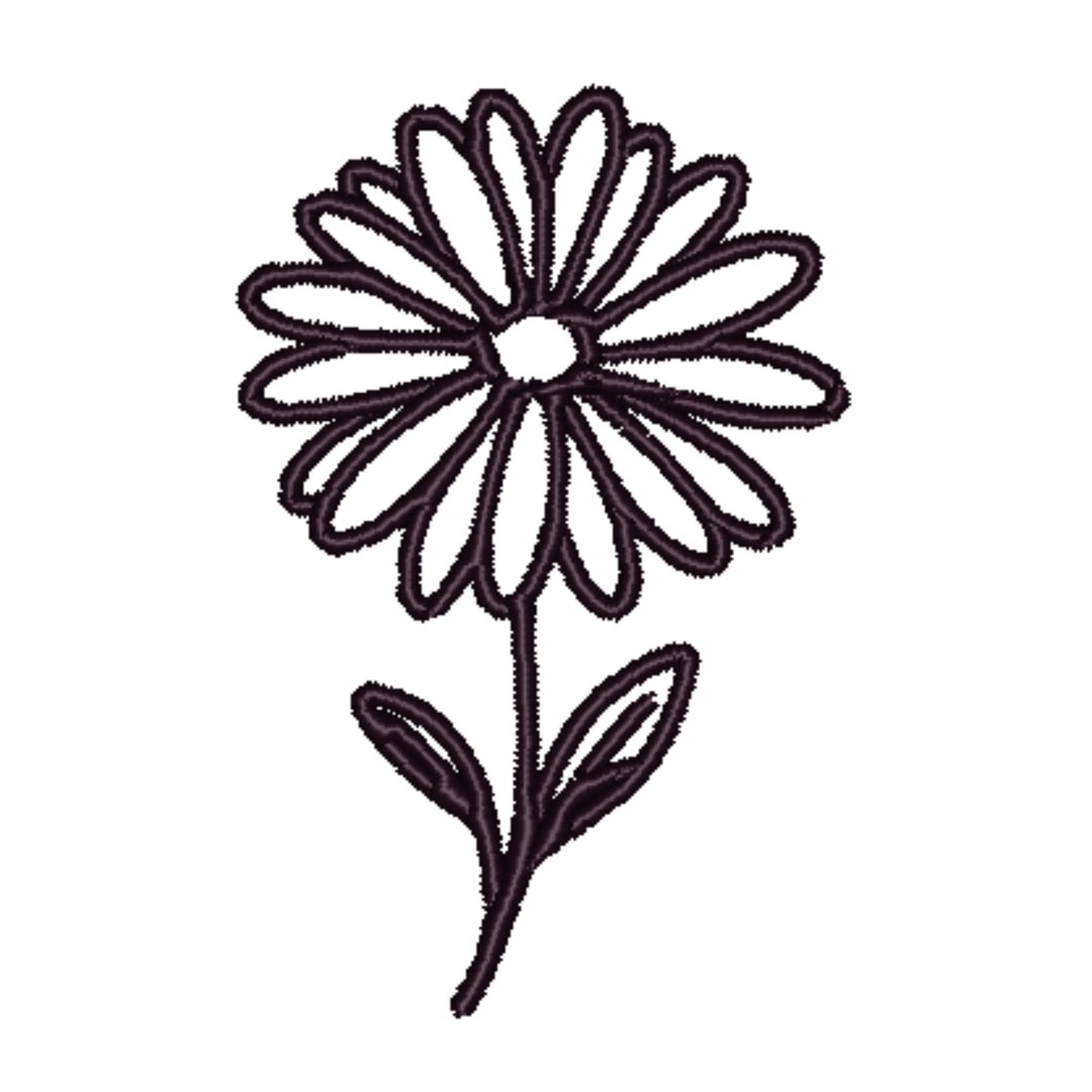 Daisy Embroidery Design, Daisy Outline, Digital Design, Plant ...