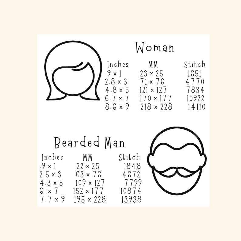 Family Outline 4 Pack, Machine Embroidery Design Family, Digital Design ...
