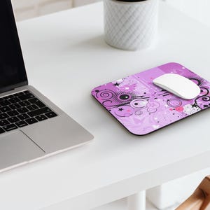 Frutiger Metro Blue Swirl Mouse Pad, 9x8 Computer Aesthetic, Eclectic ...