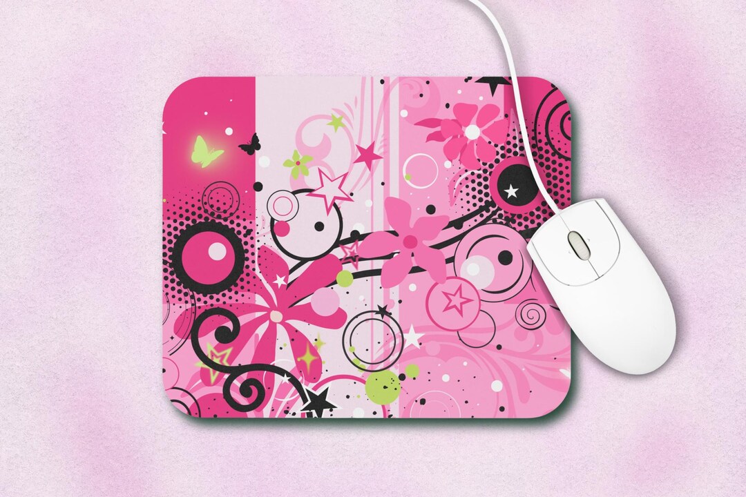 Frutiger Metro Bright Pink Mouse Pad, 9"x8" Computer Aesthetic, Hot ...