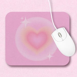 Mouse Pad Pastel Pink Y2k Inspired Vintage Floral Pattern, Checker ...