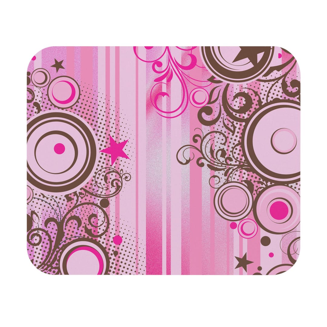 Frutiger Metro Baby Pink and Chocolate Brown Mouse Pad (rectangle) - Etsy