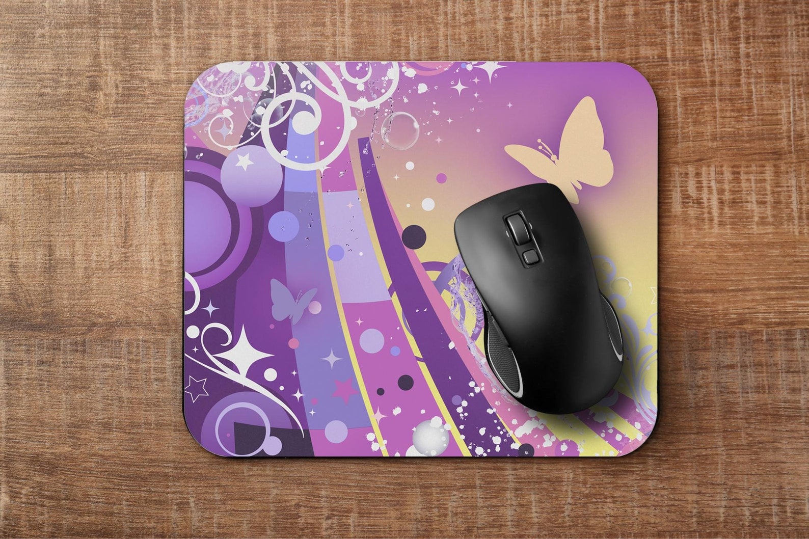 Y2K Aesthetic Mouse Pad, Vectorbloom Swirl, Computer Desk Mat - Etsy