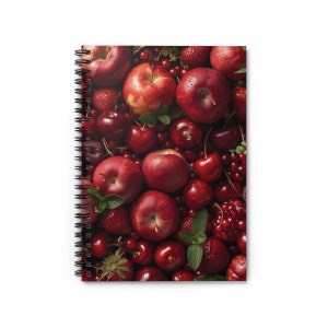 Rainbow Fruits Spiral Notebook ruled Line Colorful Fruity Foodie Food ...