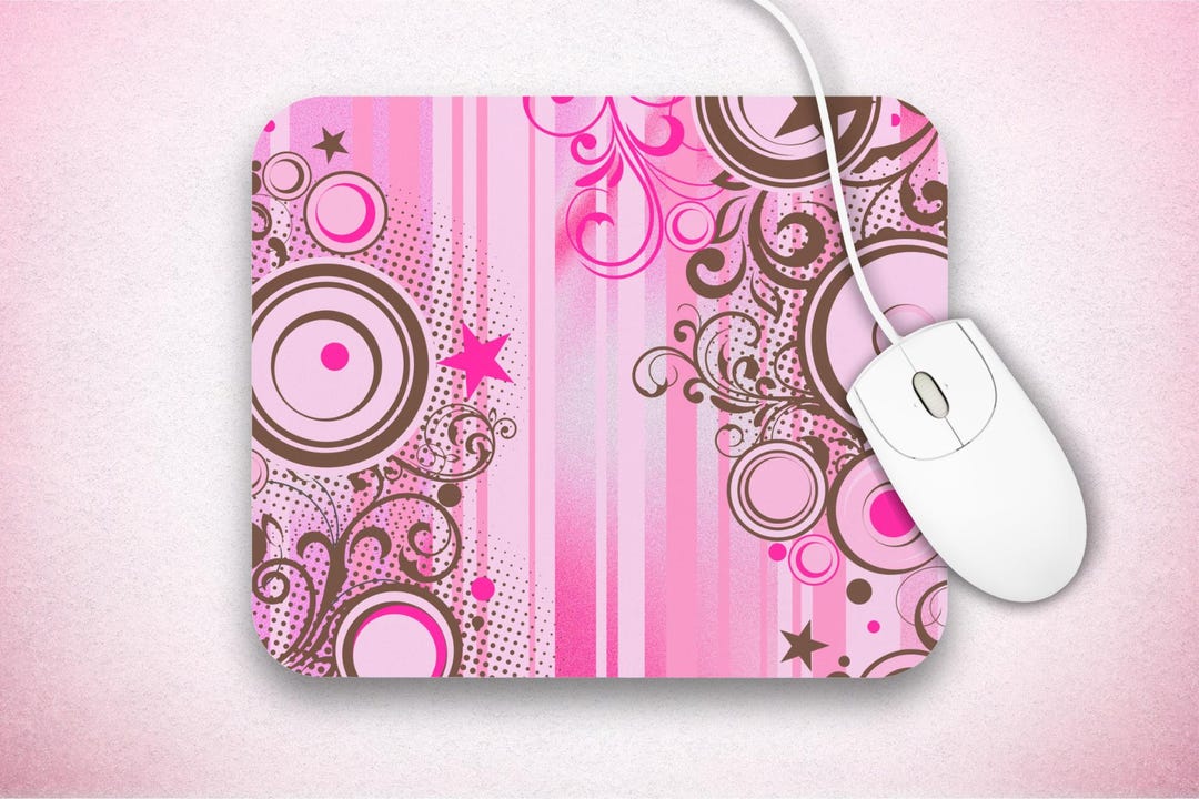 Frutiger Metro Bright Pink Mouse Pad, 9"x8" Computer Aesthetic, Hot ...
