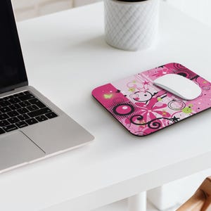 Frutiger Metro Bright Pink Mouse Pad, 9"x8" Computer Aesthetic, Hot ...