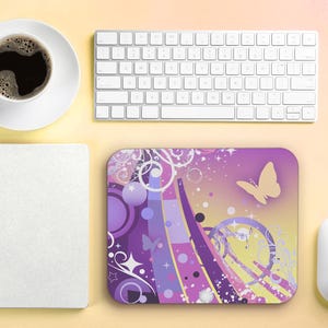 Frutiger Metro Aqua and Green Swirl Mouse Pad, 9x8 Computer Aesthetic ...