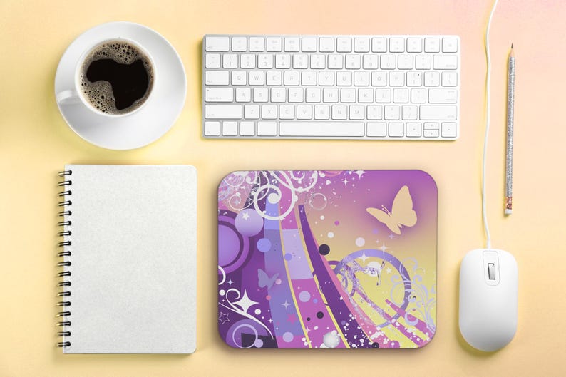Y2K Aesthetic Mouse Pad, Vectorbloom Swirl, Computer Desk Mat - Etsy