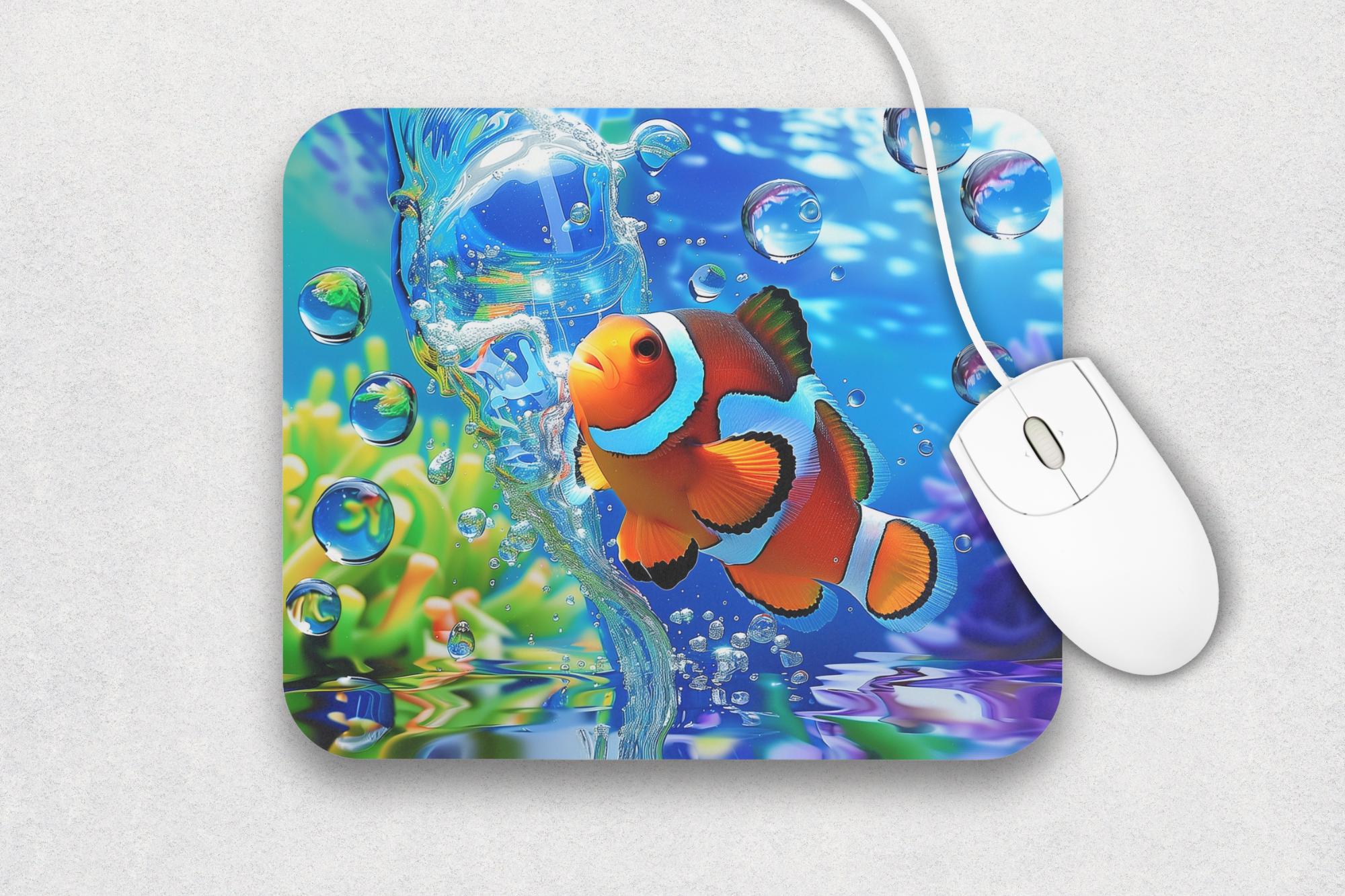 2000s Frutiger Aero Clown Fish Mouse Pad, 9"x8" Old Computer Aesthetic ...