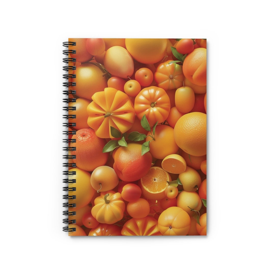 Rainbow Fruits Spiral Notebook ruled Line Colorful Fruity Foodie Food ...