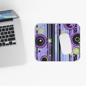 Frutiger Metro Colorful Purple and Green Mouse Pad, 9x8 Computer ...