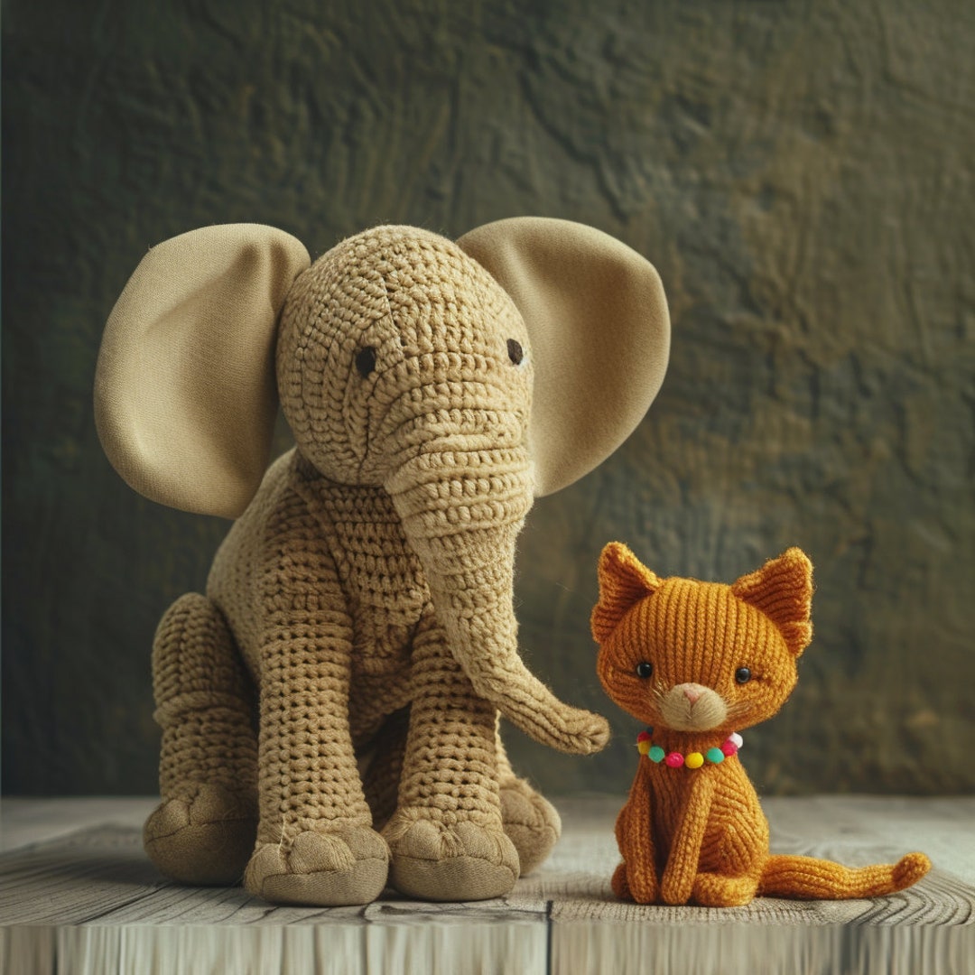 Elephant and Kitty 001 Poster enhanced Matte Paper - Etsy