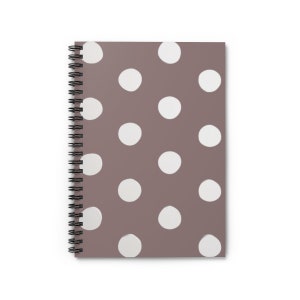 Polka Dots Spiral Notebook ruled Line Cute Colorful White Circles ...