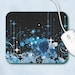 Frutiger Metro Blue and Black Mouse Pad, 9"x8" Computer Aesthetic, Dark ...