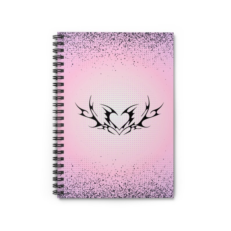 Pink Heart Spiral Notebook: Y2K Coquette Style, Ruled Line - Etsy