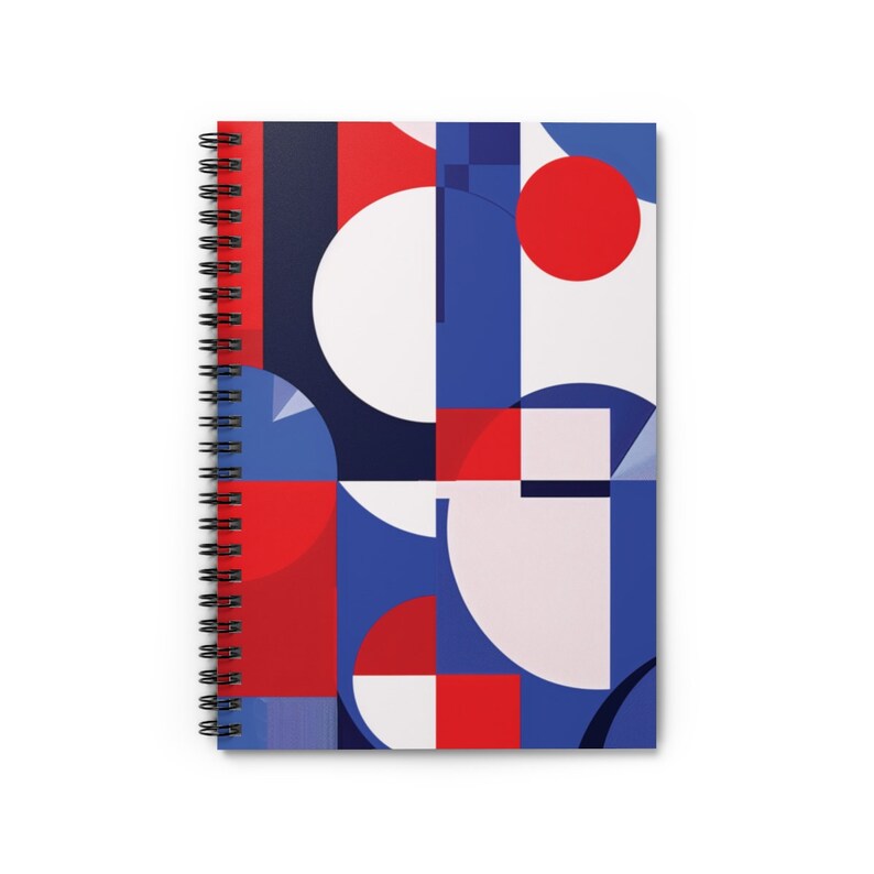 Abstract Multi Color Shapes Spiral Notebook ruled Line Colorful Trippy ...