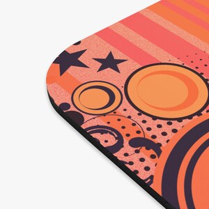 Frutiger Metro Orange and Black Mouse Pad, 9"x8" Computer Aesthetic ...