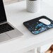 Frutiger Metro Blue and Black Mouse Pad, 9"x8" Computer Aesthetic, Dark ...