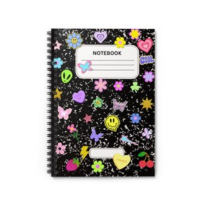 2000s Stationery Inspired Spiral Notebook, Ruled Line, 90s / 00s ...