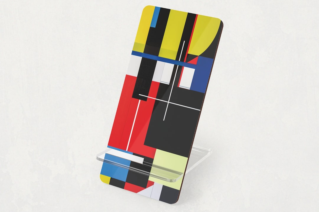 Colorful Abstract Art Phone Stand Holder for All Phones Red Black ...
