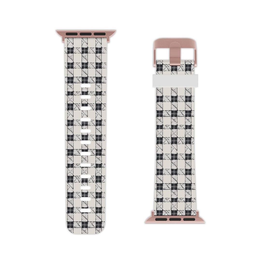 Black and White Checkers Watch Band for Apple Watch - Etsy