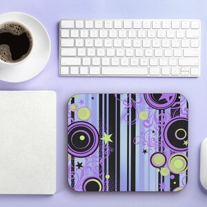 Frutiger Metro Colorful Purple and Green Mouse Pad, 9x8 Computer ...