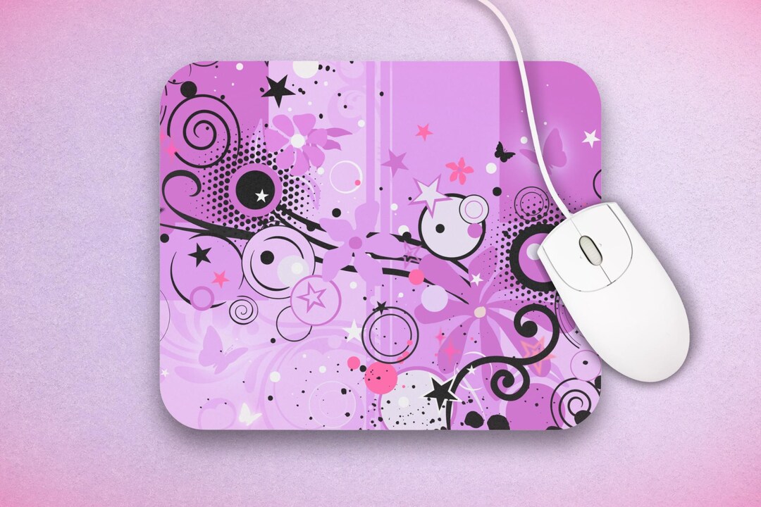 Frutiger Metro Blue Swirl Mouse Pad, 9x8 Computer Aesthetic, Eclectic ...