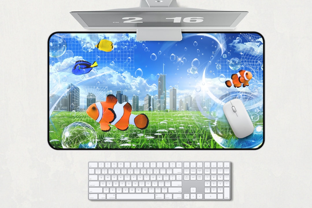 Computer Desk Mat, Home Office Gaming Frutiger Aero Y2k/00s Aesthetic ...