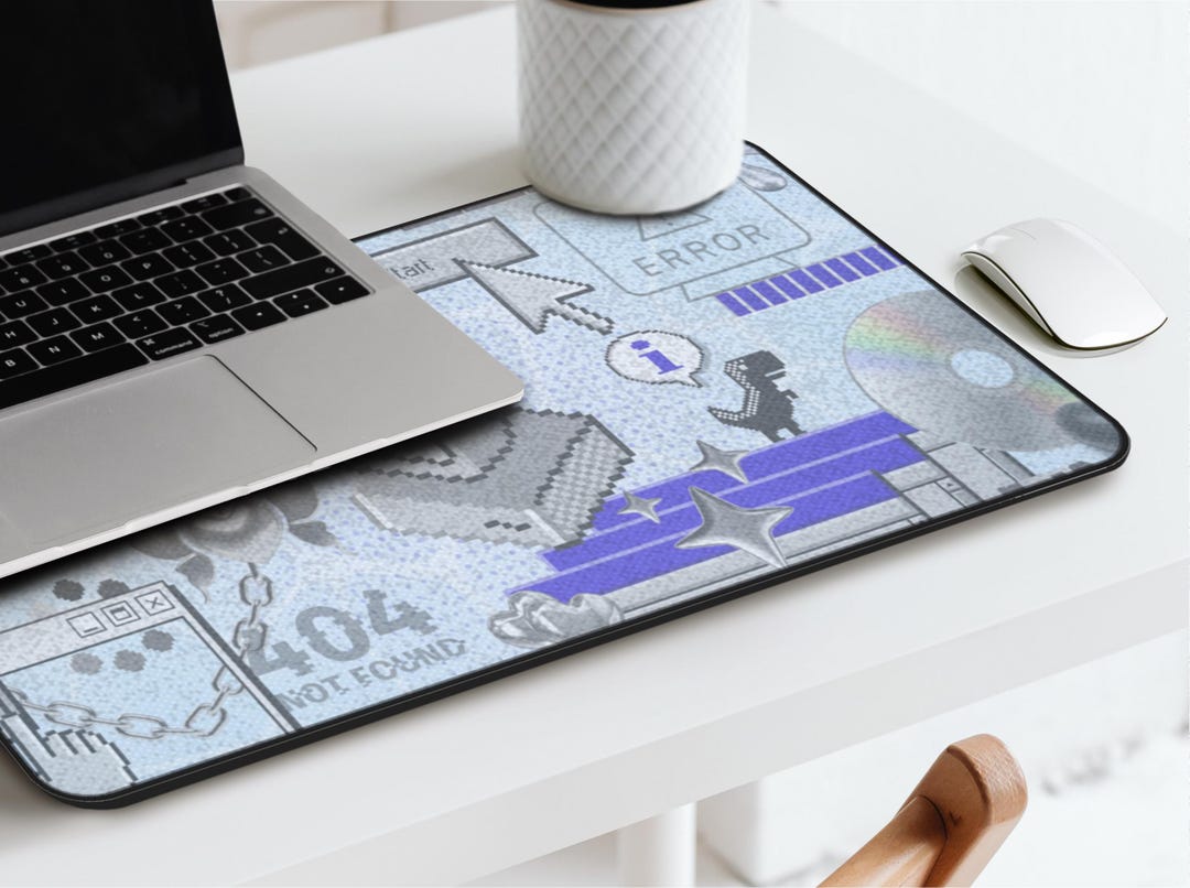 Y2k/00s Desk Mat, BLUE Collection Cute Vintage Nostalgic 1990s 2000s ...