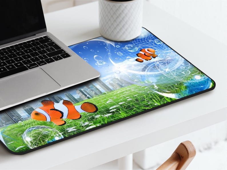 Frutiger Aero 2000s Y2K Computer Desk Mat, Home Office Gaming ...