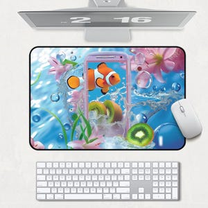 Frutiger Aero Underwater Computer Desk Mat, Vintage Nostalgic 2000s ...