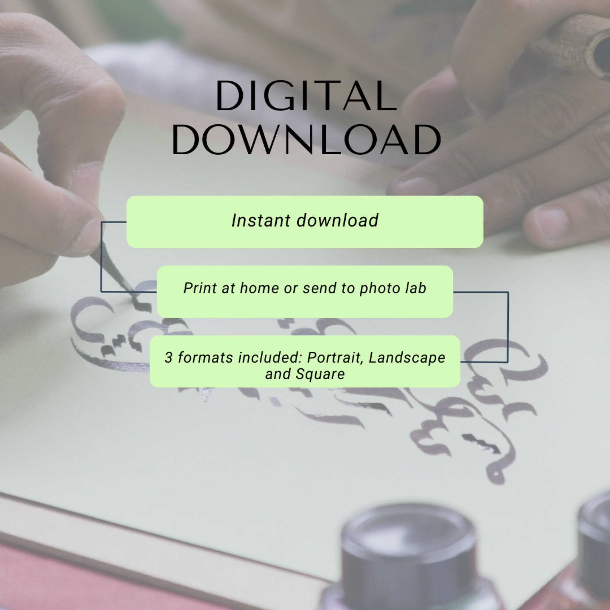 RESPONSIBILITY Arabic Calligraphy Wall Art Digital Download - Etsy