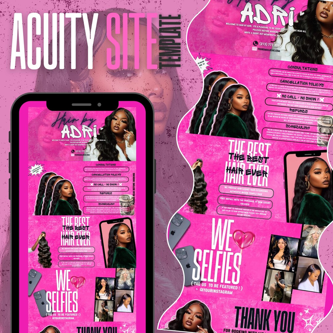 Pink Acuity Site, Acuity Revamp, Acuity Scheduling Template, Acuity ...