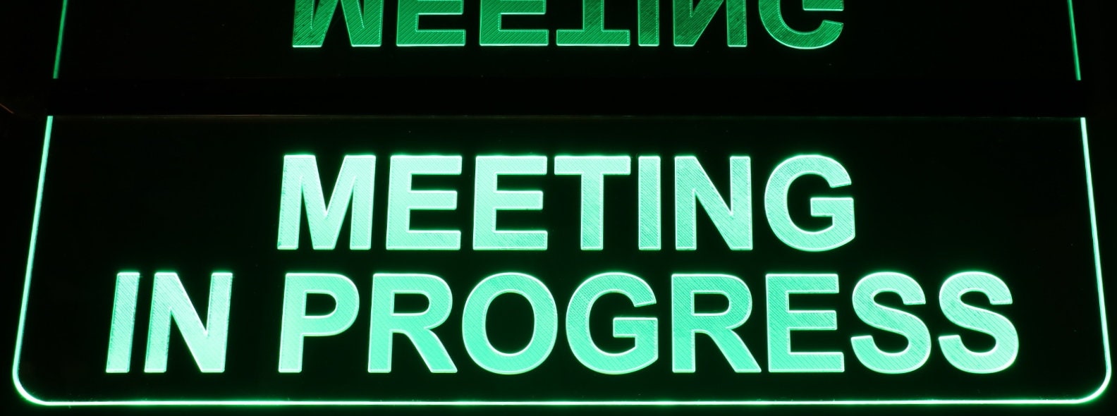 Customizable Business Meeting in Progress LED Lighted Sign Plaque ...