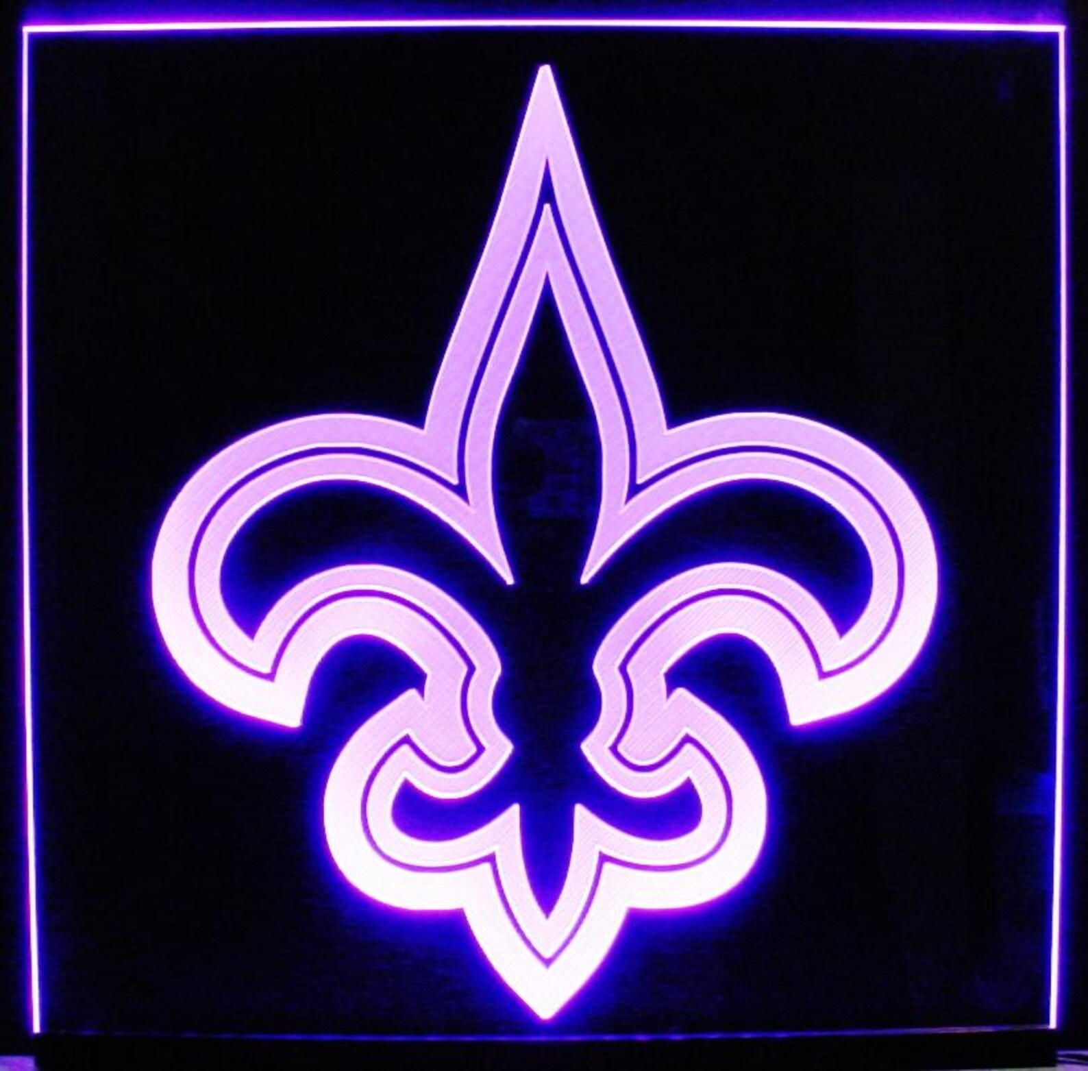Customizable Fleur De Lis LED Lighted Sign Plaque 7956 Personalized ...
