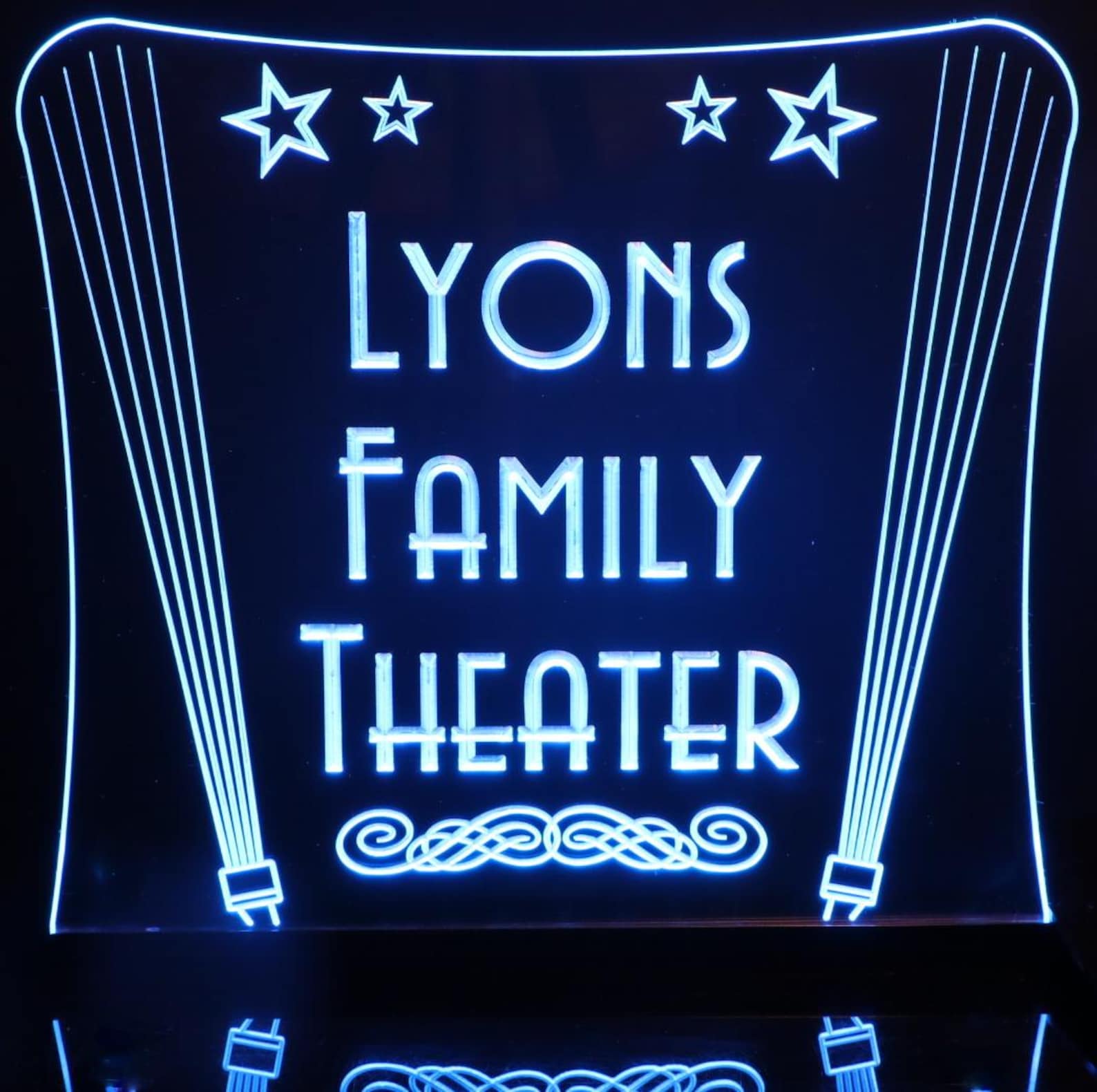 Customizable Home Theater Cinema Studio Movie Family Room LED Lighted ...