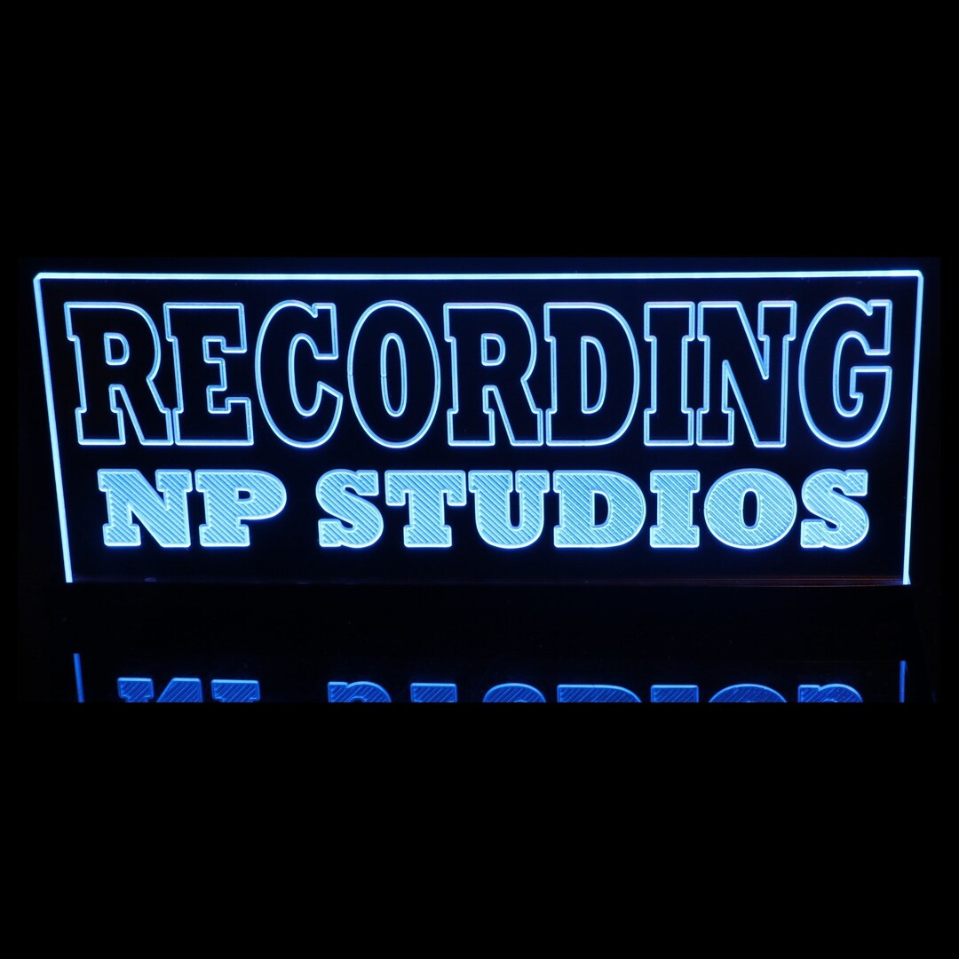 Customizable Home Studio Streaming Recording LED Lighted Sign Plaque ...