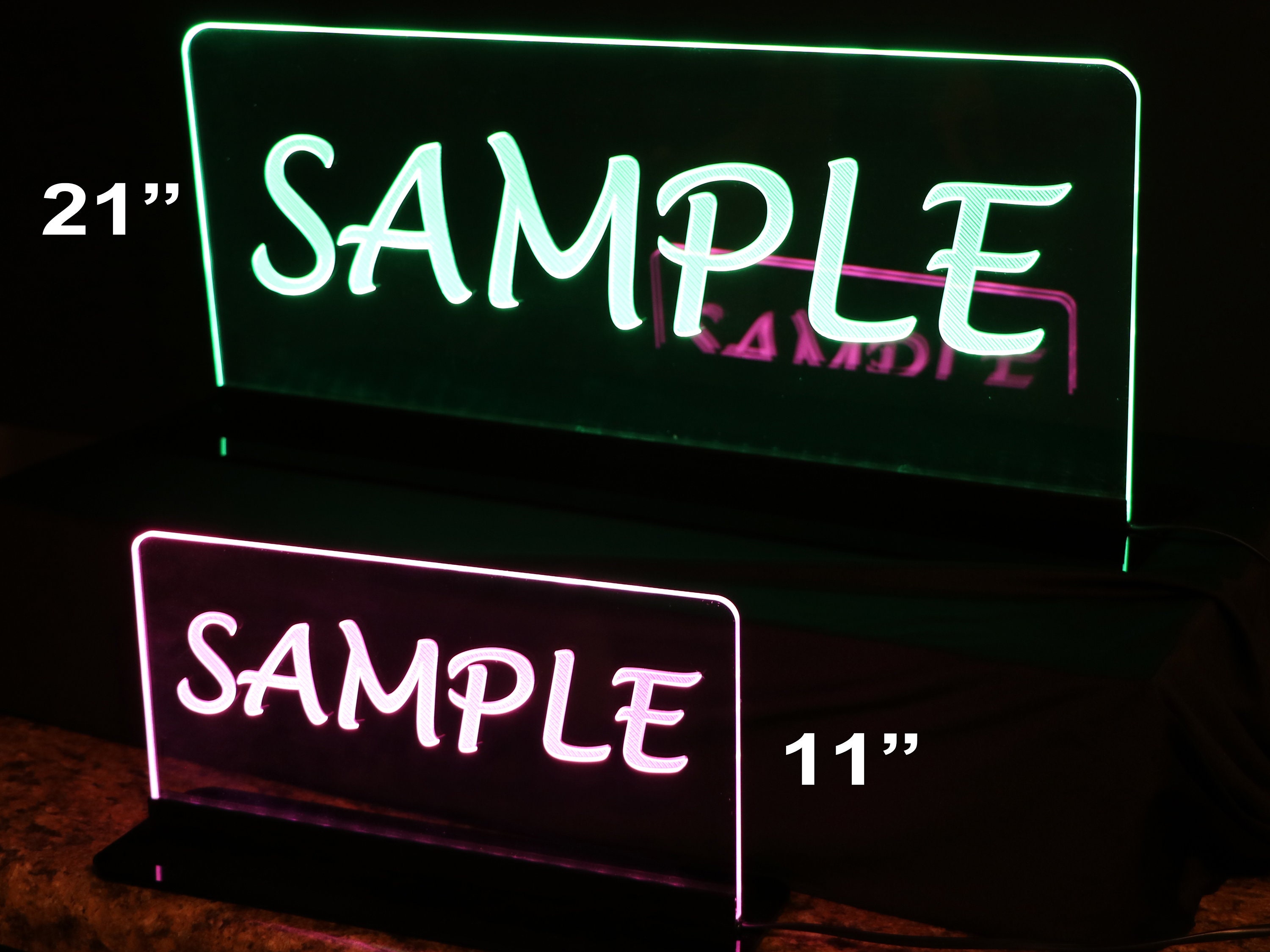 Customizable Block Restroom Bathroom Ladies Gentlemen LED Lighted Sign ...